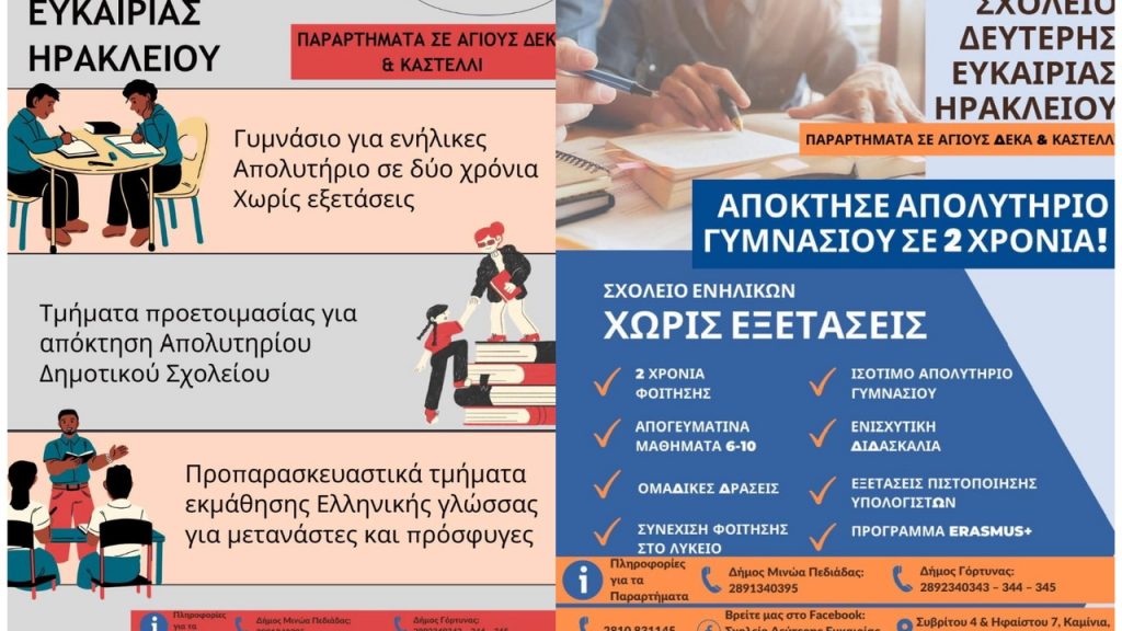 Ως τις 30 Σεπτεμβρίου οι εγγραφές στο Σχολείο Δεύτερης Ευκαιρίας, στους ...